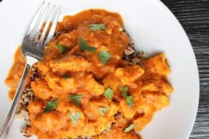 Lightened Up Butter Chicken with Quinoa - Gluten Free
