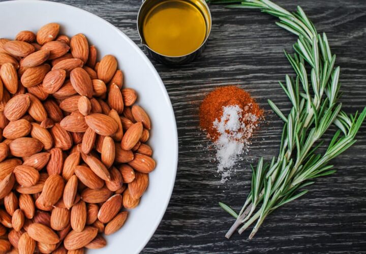 Oven Roasted Rosemary Almonds - Savory and Aromatic