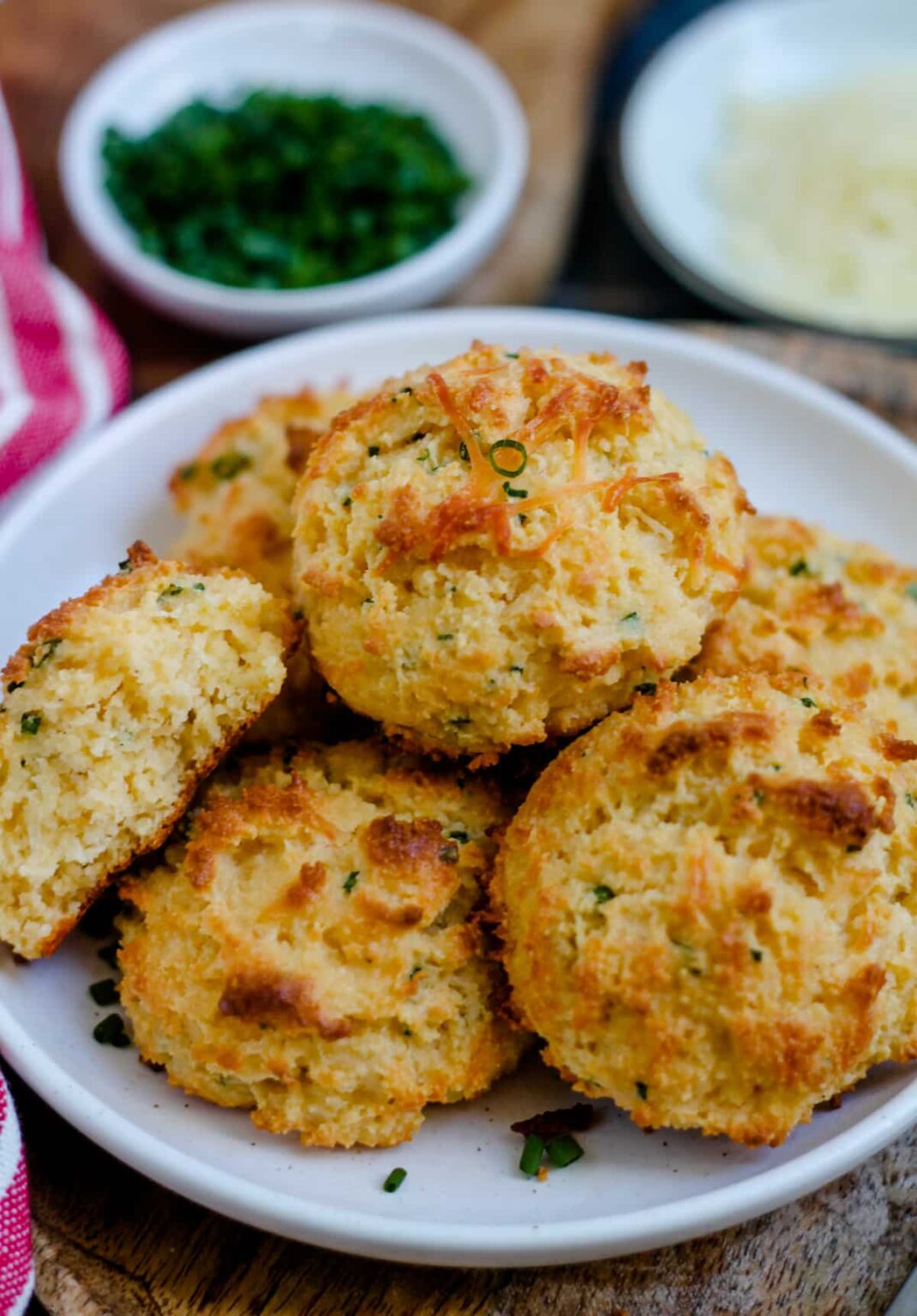 Parmesan Chive Almond Flour Biscuits - The Honour System